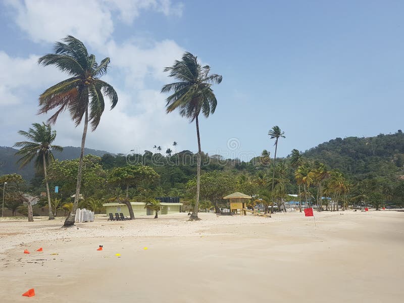 Maracas Beach stock photo. Image of palm, maracas, beach - 128427832