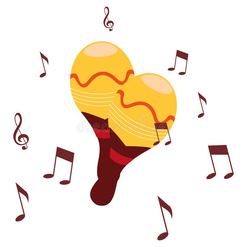 Maracas Musical Instrument Note Music Design Stock Illustration ...