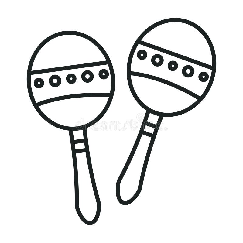 Maracas pair icon. Vector stock vector. Illustration of pair - 376844411