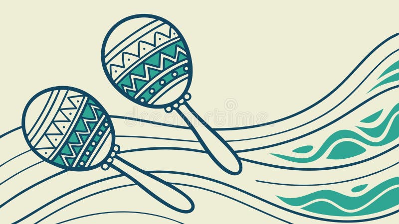 Maracas with Swirling Patterns, Dynamic Music Flow, Vector Design ...