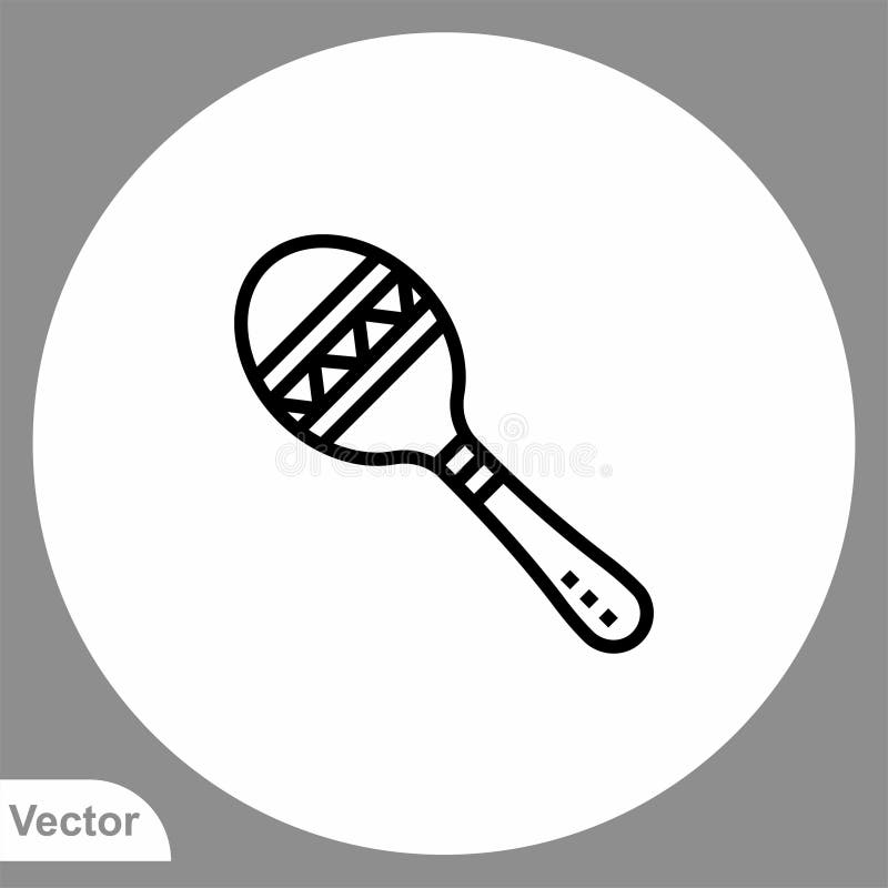 Maracas Vector Icon Sign Symbol Stock Vector - Illustration of ...