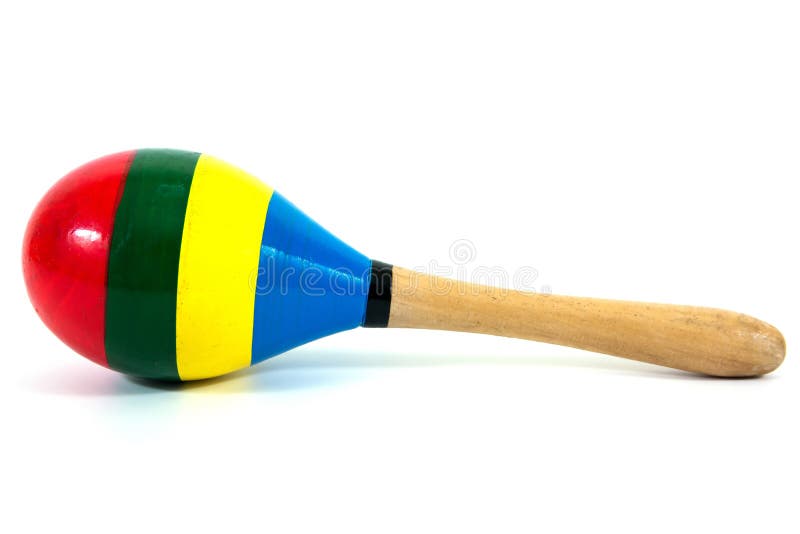 Maracas Isolated on White Background. Colorful Maracas Stock Photo ...