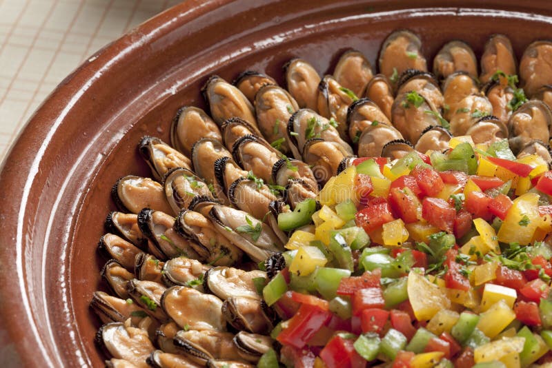 Marakech mussel dish stock photo. Image of food, tagine - 26427218