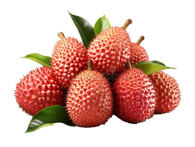 A Marang Fruit and a Half Cut Marang Fruit on White Background Stock ...