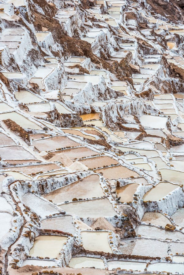 Maras Salt Mines Peruvian Andes Cuzco Peru Stock Image - Image of qosqo ...