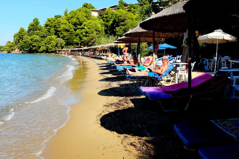 Maratha Strand, Skiathos, Grekland Redaktionell Bild - Bild av ...