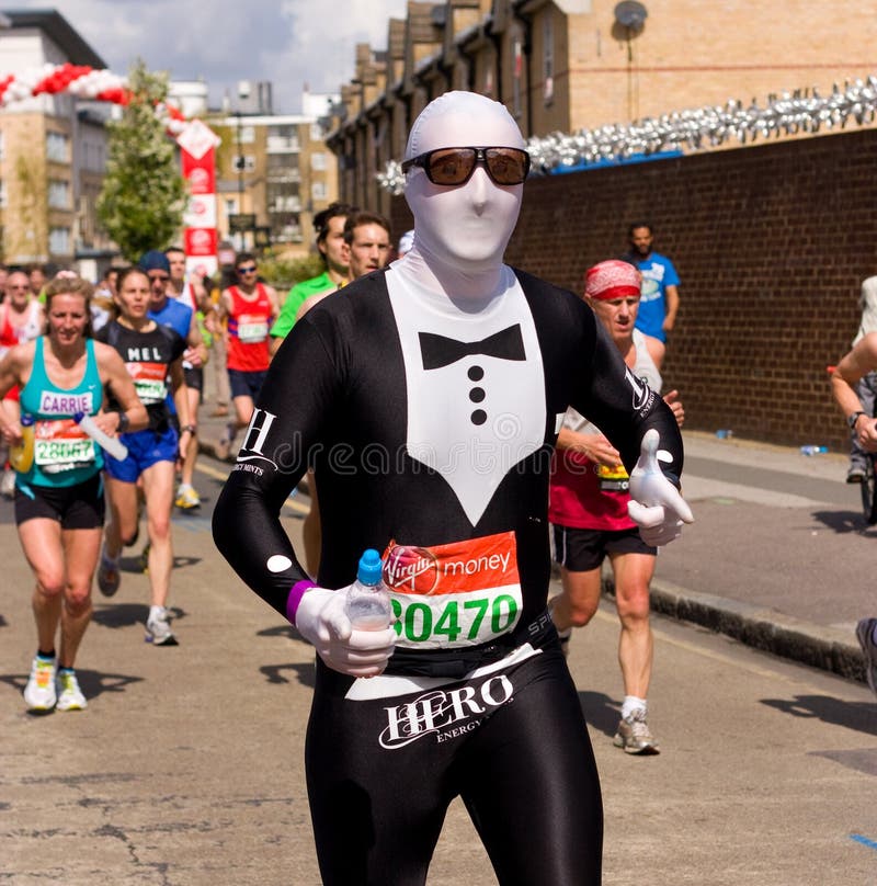 Marathon Run Race Superhero Editorial Stock Image - Image of running ...