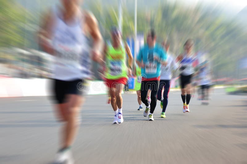 Marathon athletes running stock image. Image of healthy - 48712247