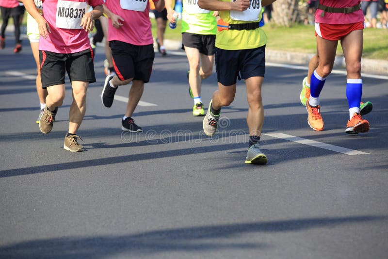 Marathon athletes running stock image. Image of health - 49222345