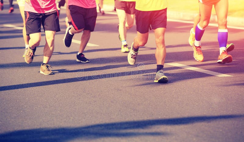 Marathon athletes running stock photo. Image of front - 49223212