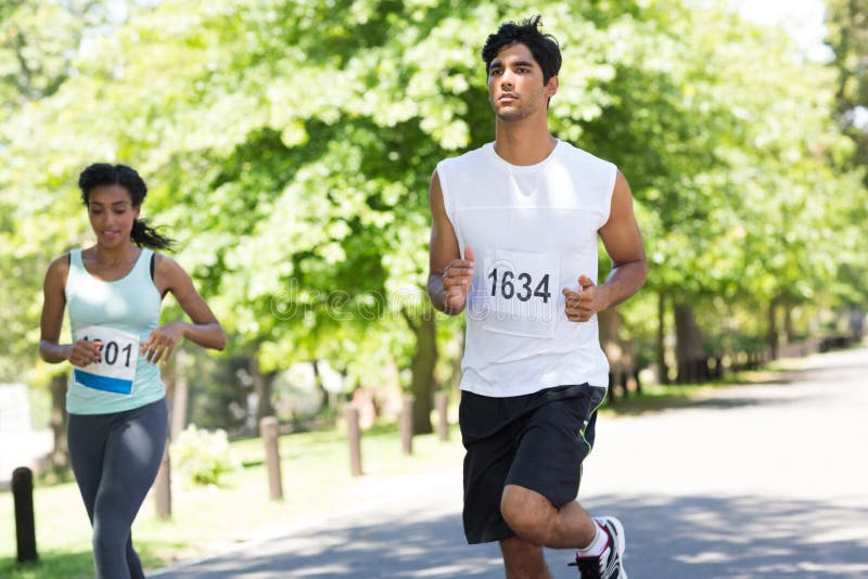 Marathon athletes stock photo. Image of female, healthy - 39214286