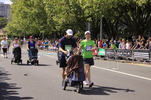 Marathon Baby Pram Stroller Race Editorial Stock Photo - Image of event ...