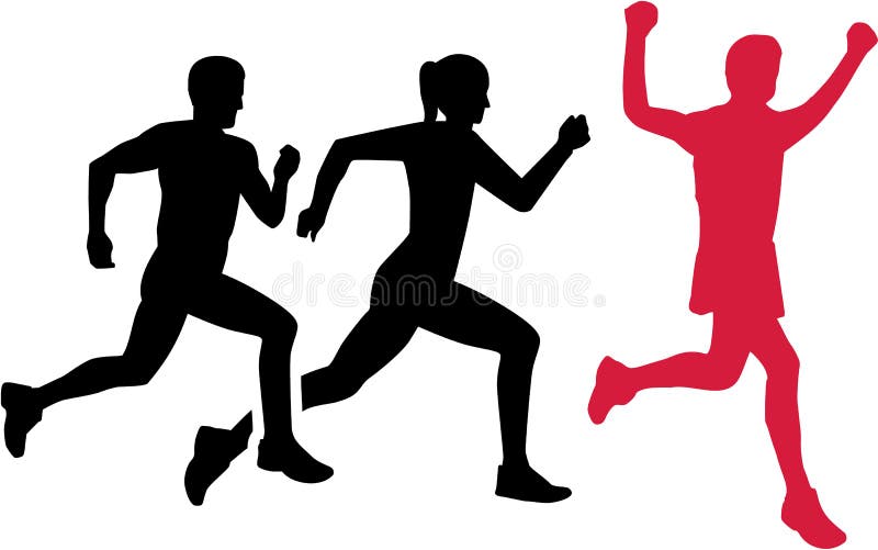 Marathon Competition, Running Sport Icon or Symbol Stock Vector ...