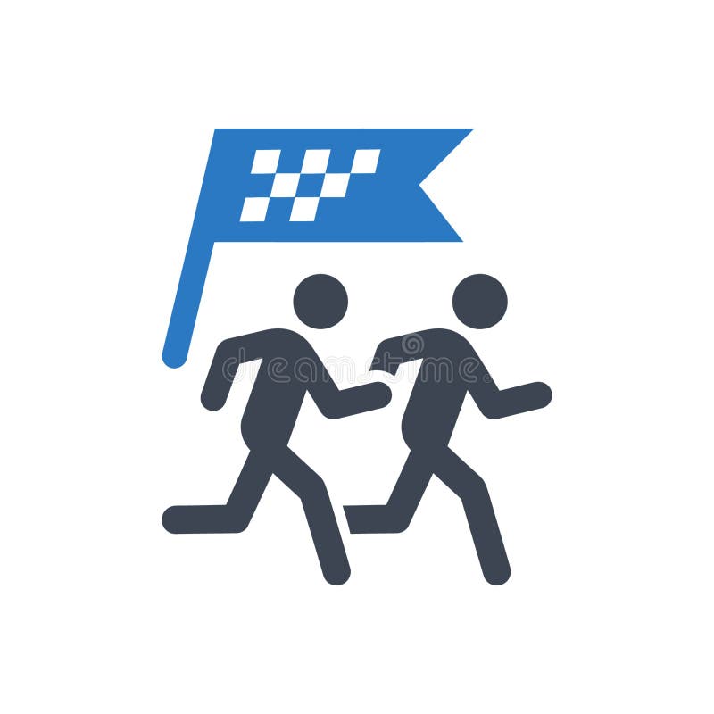 Marathon Finish Line Icon stock vector. Illustration of icon - 361752349
