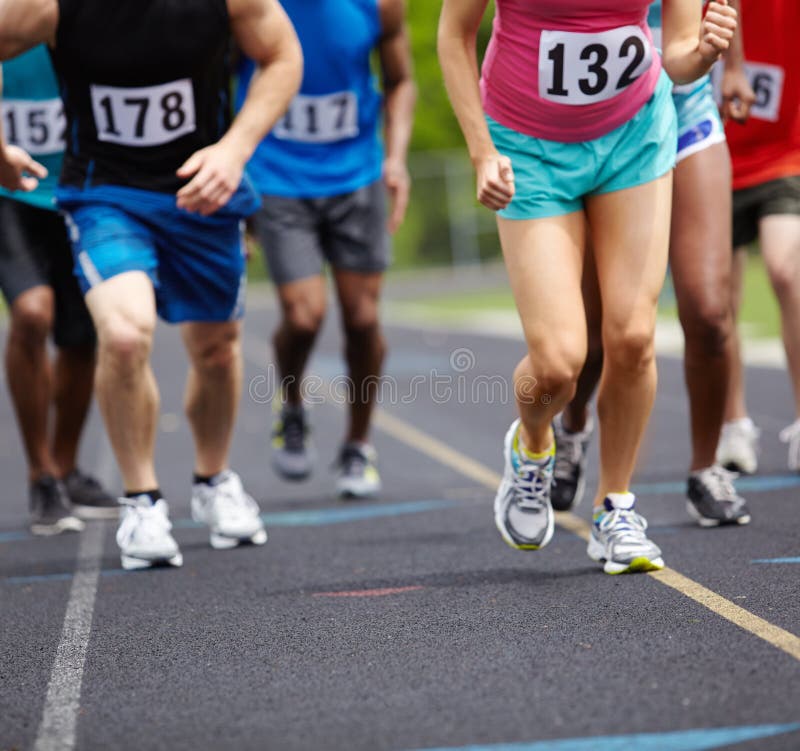 Marathon Moments. Athletes Legs during a Race. Stock Image - Image of ...