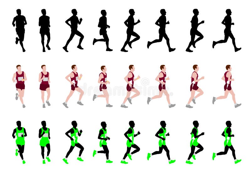 Marathon runner stock vector. Illustration of design - 40383793