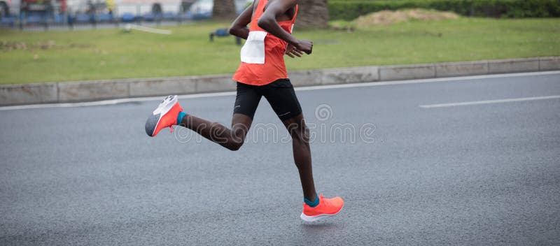Marathon Runner Legs Running Stock Image - Image of healthy, individual ...