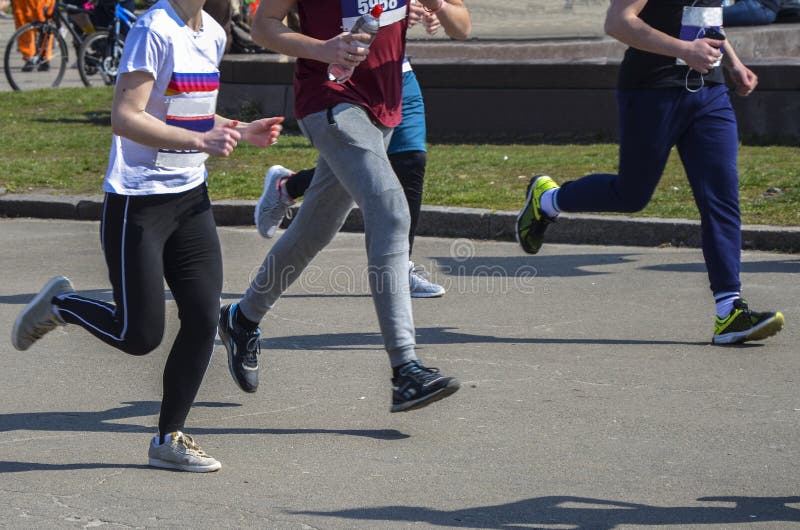 Marathon Runner Legs Running Stock Photo - Image of healthy, health ...
