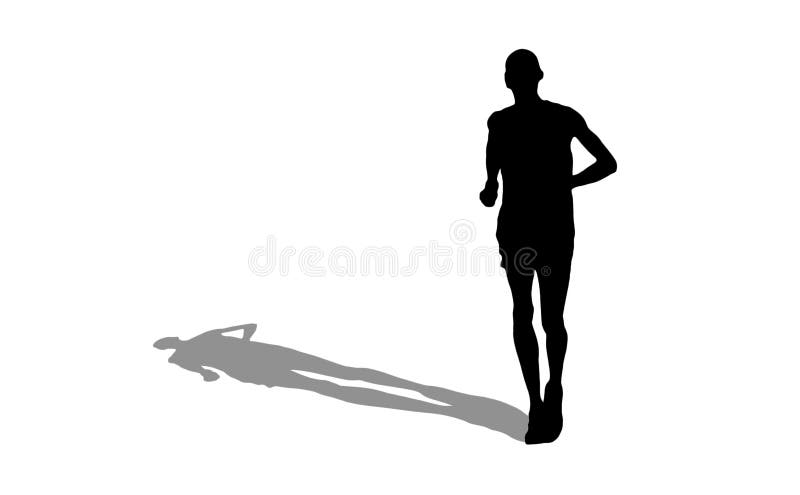 Marathon Winner Male Silhouette Stock Vector - Illustration of success ...
