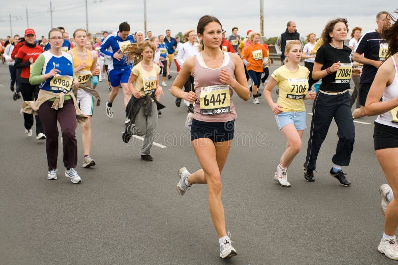 Marathon runners editorial stock photo. Image of lifestyle - 9406893
