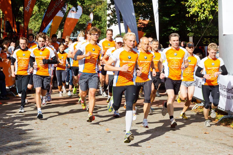 Marathon Runners at the Starting Line Editorial Stock Photo - Image of ...