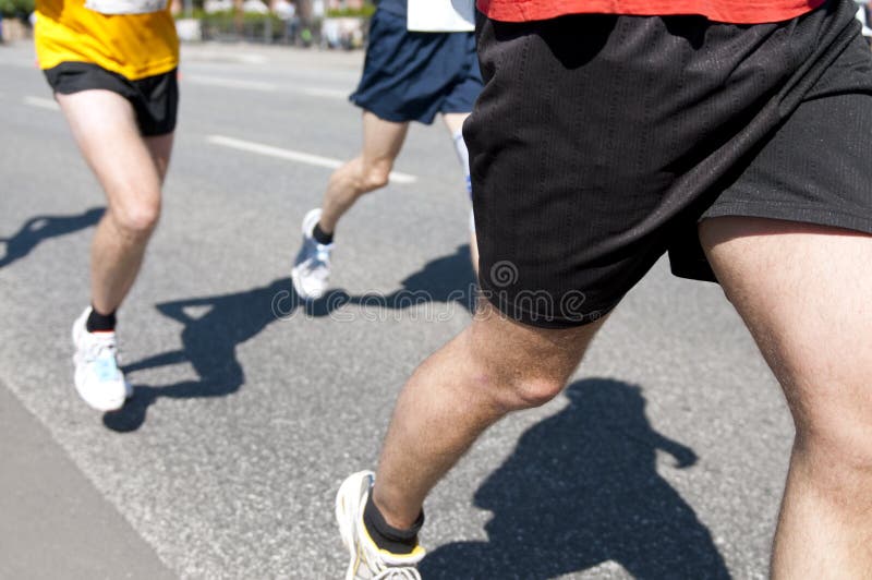 Marathon Running Sport Competition Stock Photo - Image of movement ...