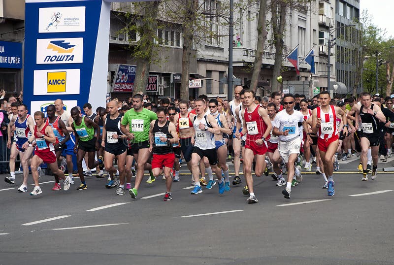 Marathon start editorial photography. Image of belgrade - 24446942