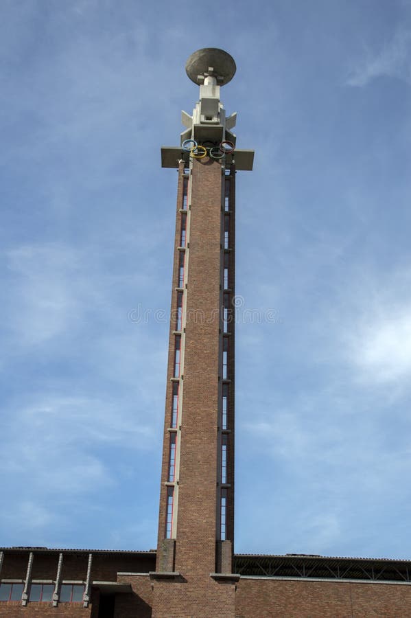 Marathon Tower at the Olympic Stadium at Amsterdam the Netherlands 2019 ...