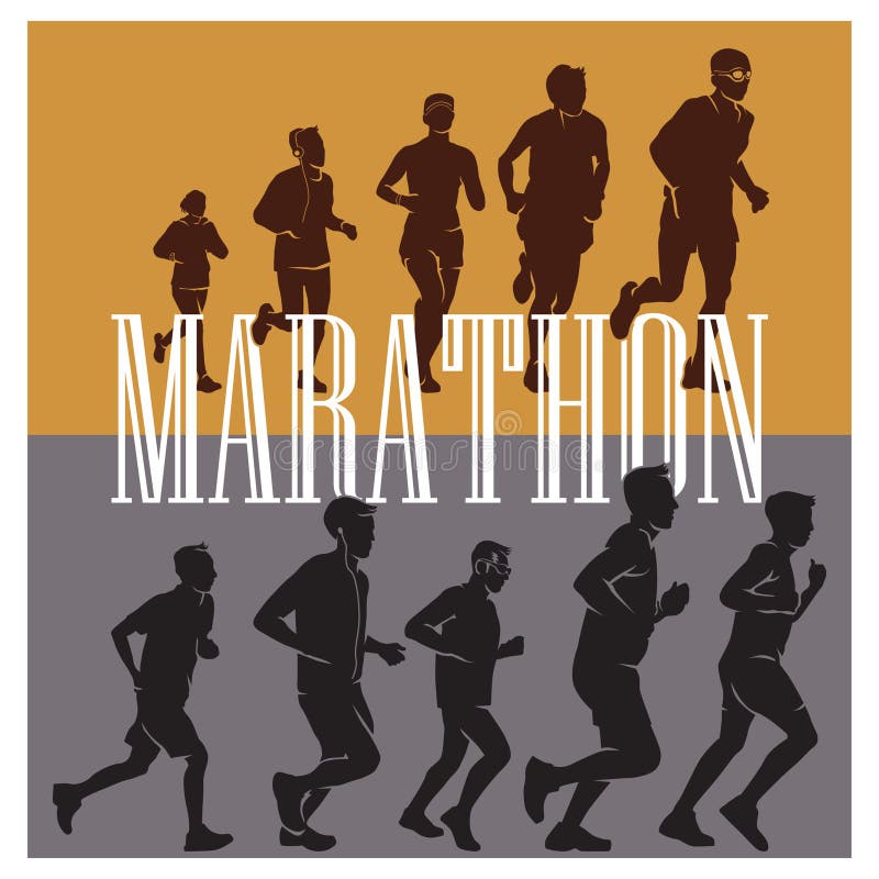 Marathon. Vector Illustration Decorative Design Stock Vector ...