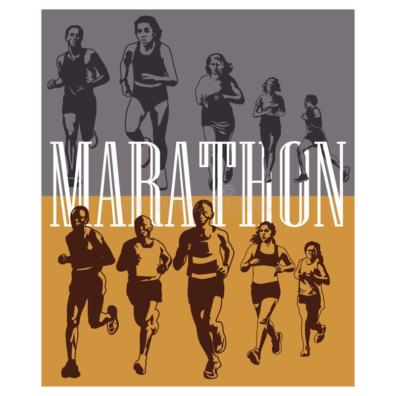 Marathon. Vector Illustration Decorative Design Stock Vector ...