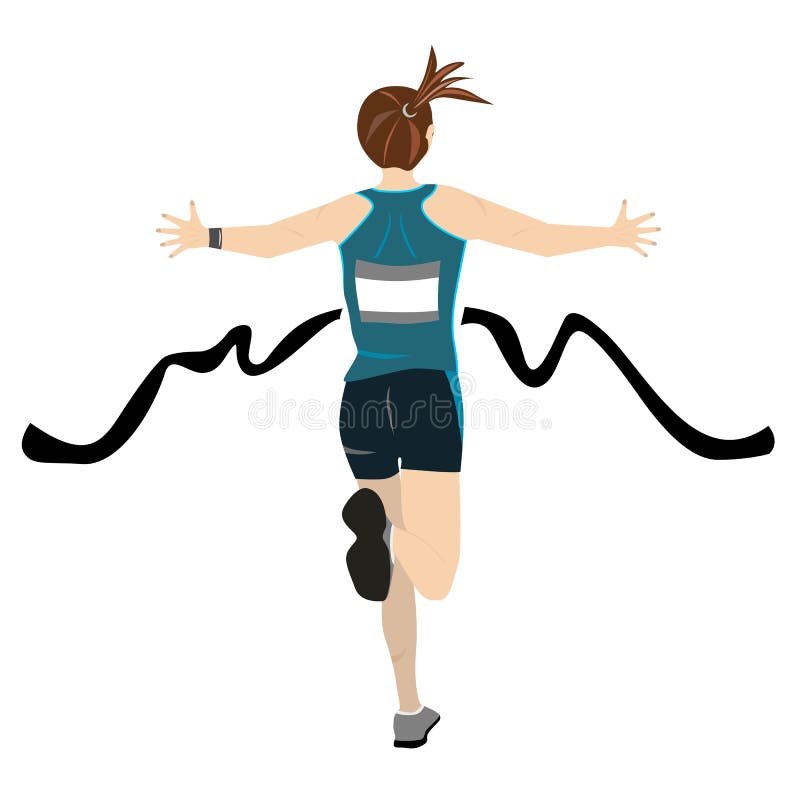 Marathon winner stock vector. Illustration of olympics - 1385311