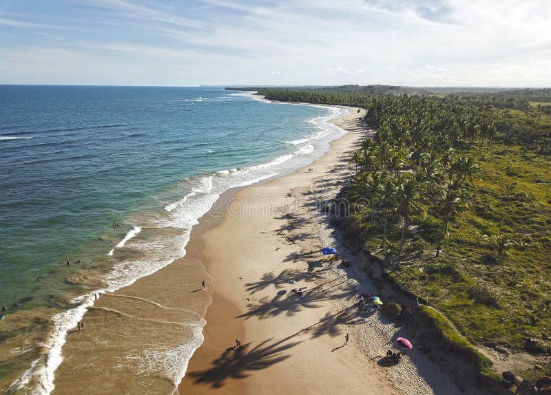 Marau Beach in the State of Bahia in Brazil Stock Image - Image of ...