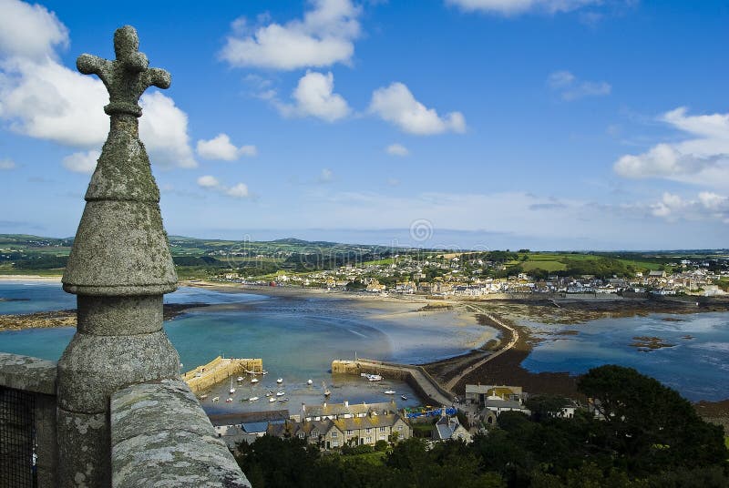 Harbour And Marazion View From St.Michaels Mount, Cornwall Stock Image ...
