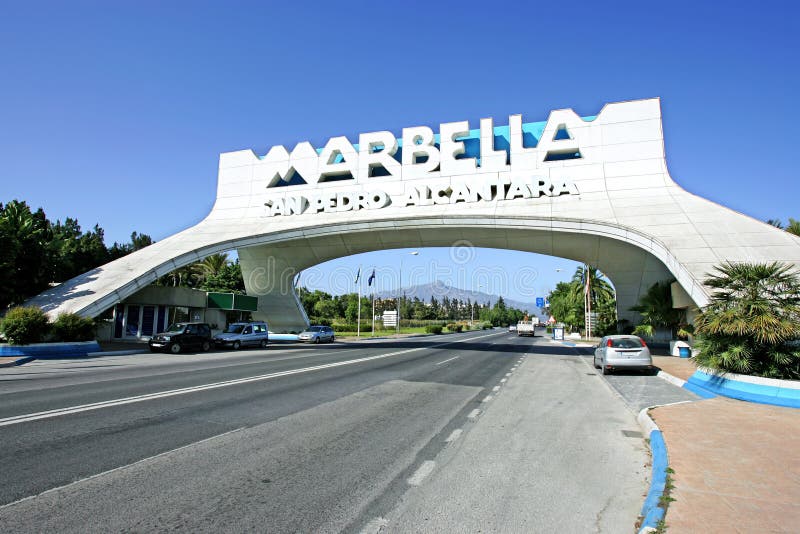 Marbella Arch in San Pedro in Spain Stock Image - Image of bridge ...