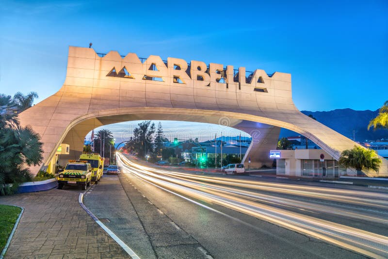 Marbella Arch In San Pedro In Spain Stock Photo - Image of wide, europe ...