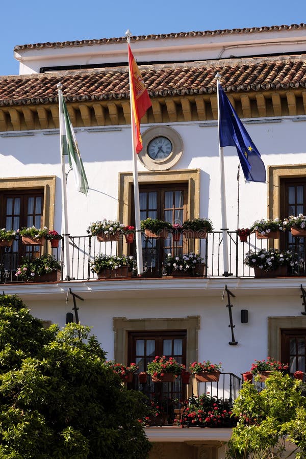 Marbella Old Town City Hall Front View Vertical Stock Image - Image of ...