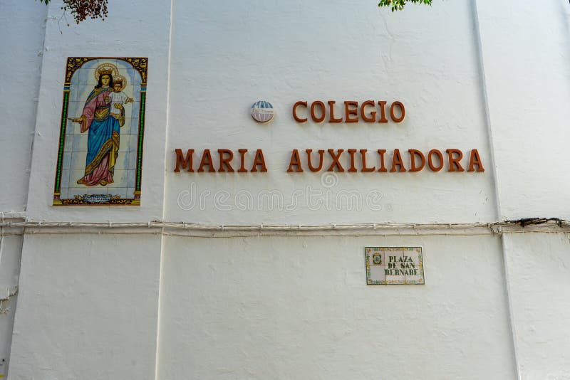 School of Maria Auxiliadora in Marbella, Spain on September 11, 2022 ...