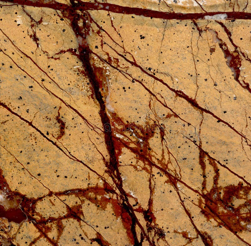 Orange Numidian Sanguine Marble, Cracks Full Frame Stock Photo - Image ...