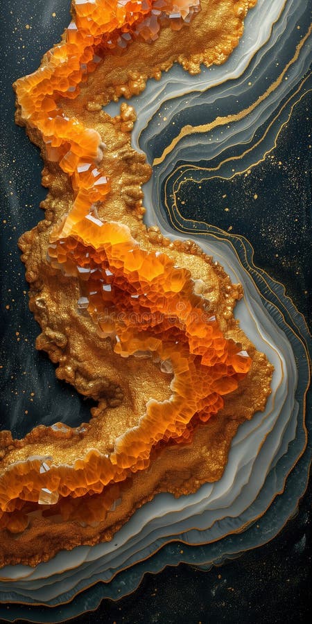 Agate Ripple Pattern. Gold Powder Stock Illustration - Illustration of ...