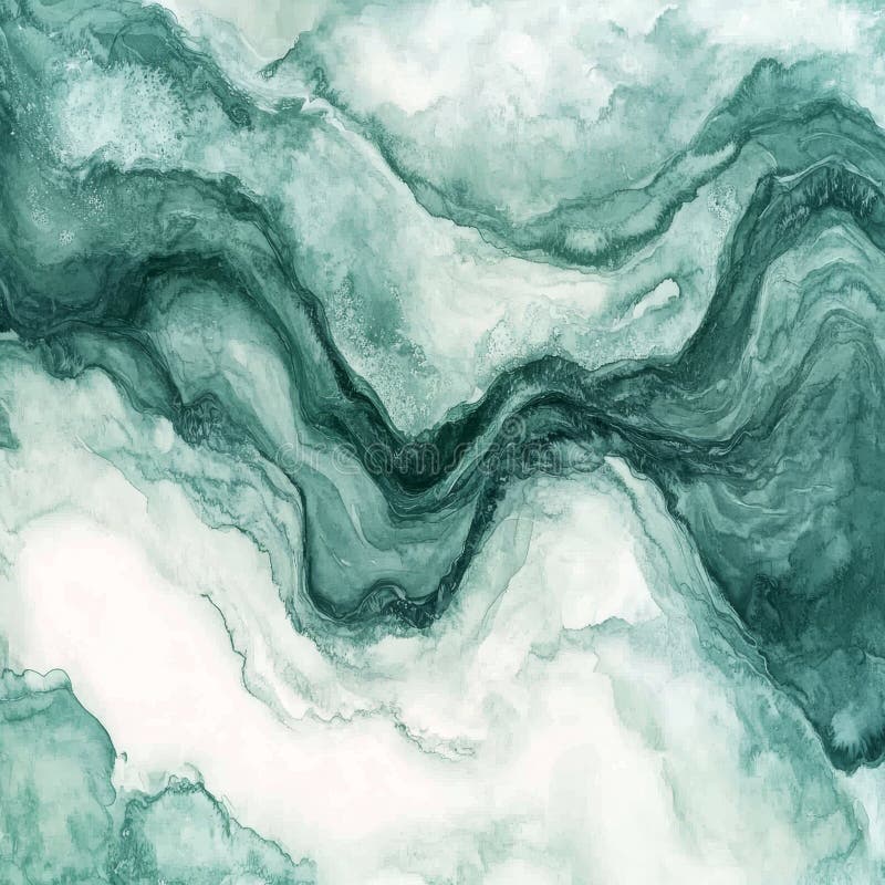 Marble Abstract Background. Blue and Green Marble Texture. Vector ...