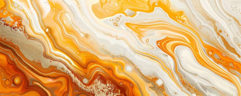 Marble Abstract Background in a Rich, Warm Palette of Orange, Gold, and ...