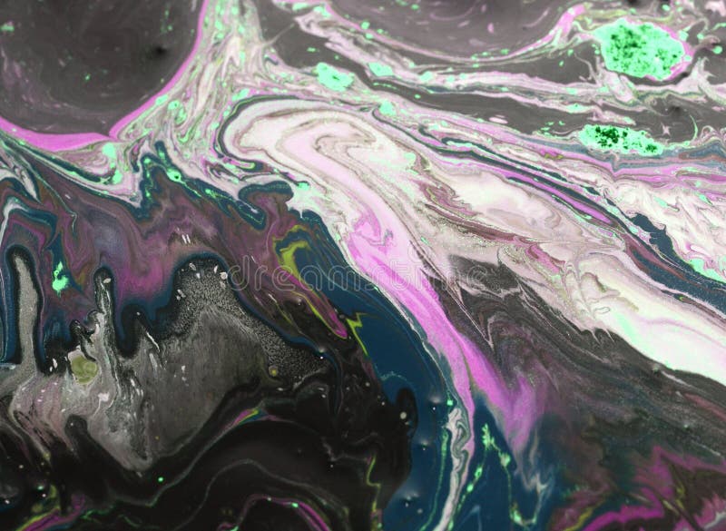 Beautiful Hand Painted Marble Texture. Blue Liquid Ink. Stock Image ...