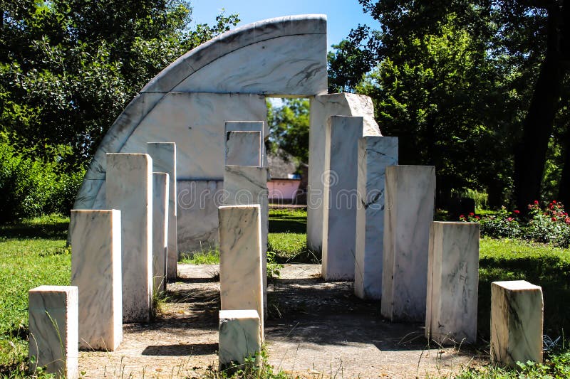 Marble abstract monument stock photo. Image of sculpture - 95771752