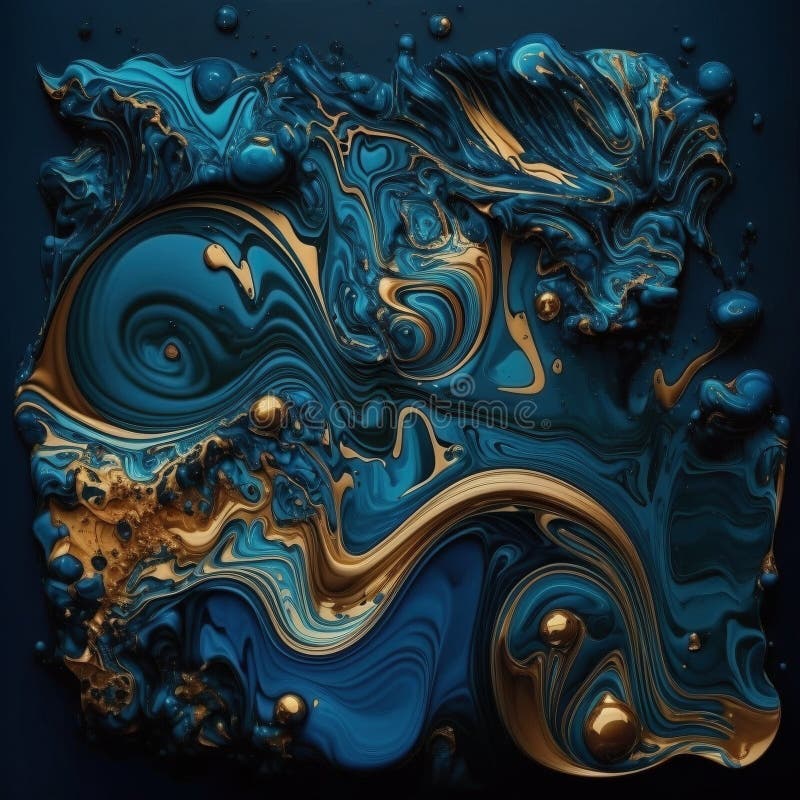 Marble Acrylic Fluid Texture, Created with Generative AI Stock ...