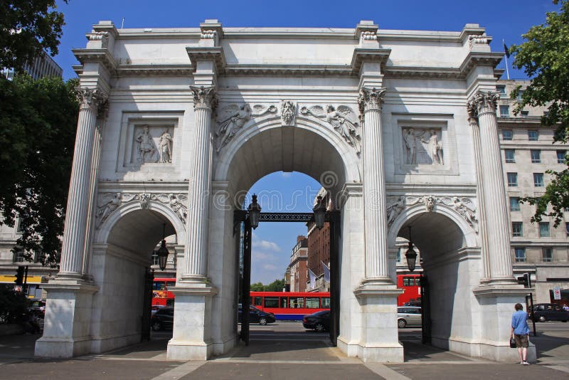 Marble Arch, London, England Stock Image - Image of triumphal, landmark ...