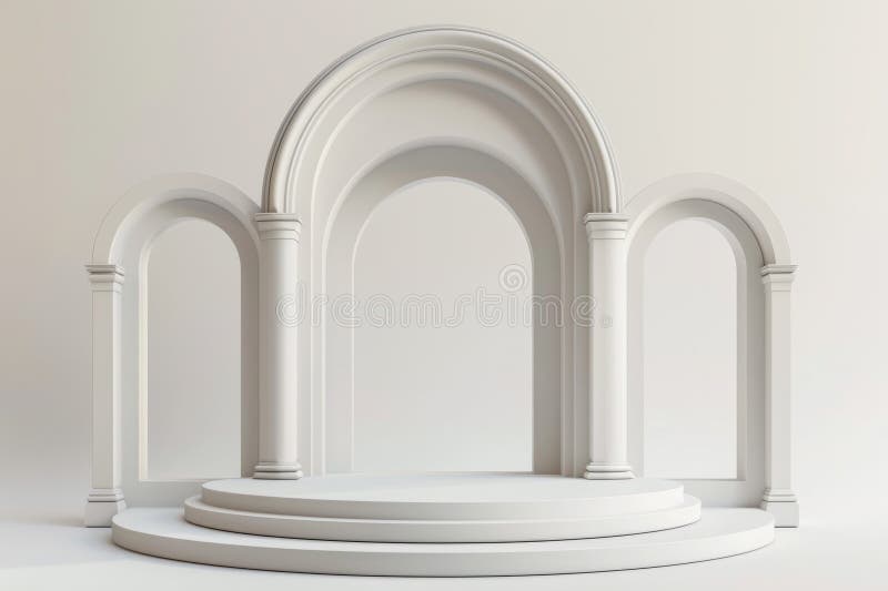 Marble Arch 3d Podium, Architecture Building, White Background Stock ...