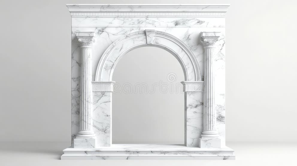Marble Arch 3d Podium, Architecture Building, White Background Stock ...