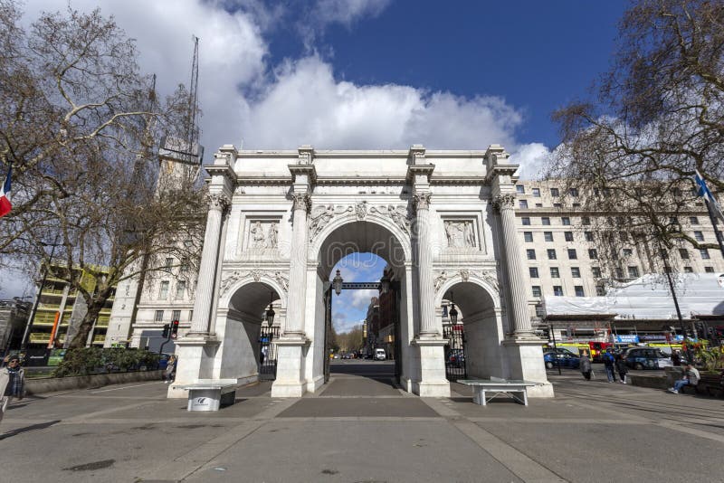 Marble Arch in London stock image. Image of architecture - 146368563