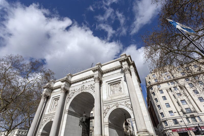 Marble Arch in London stock image. Image of england - 146368579