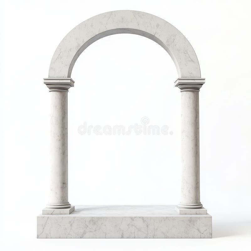 A Marble Archway Featuring Two Columns, Designed for Aesthetic or ...